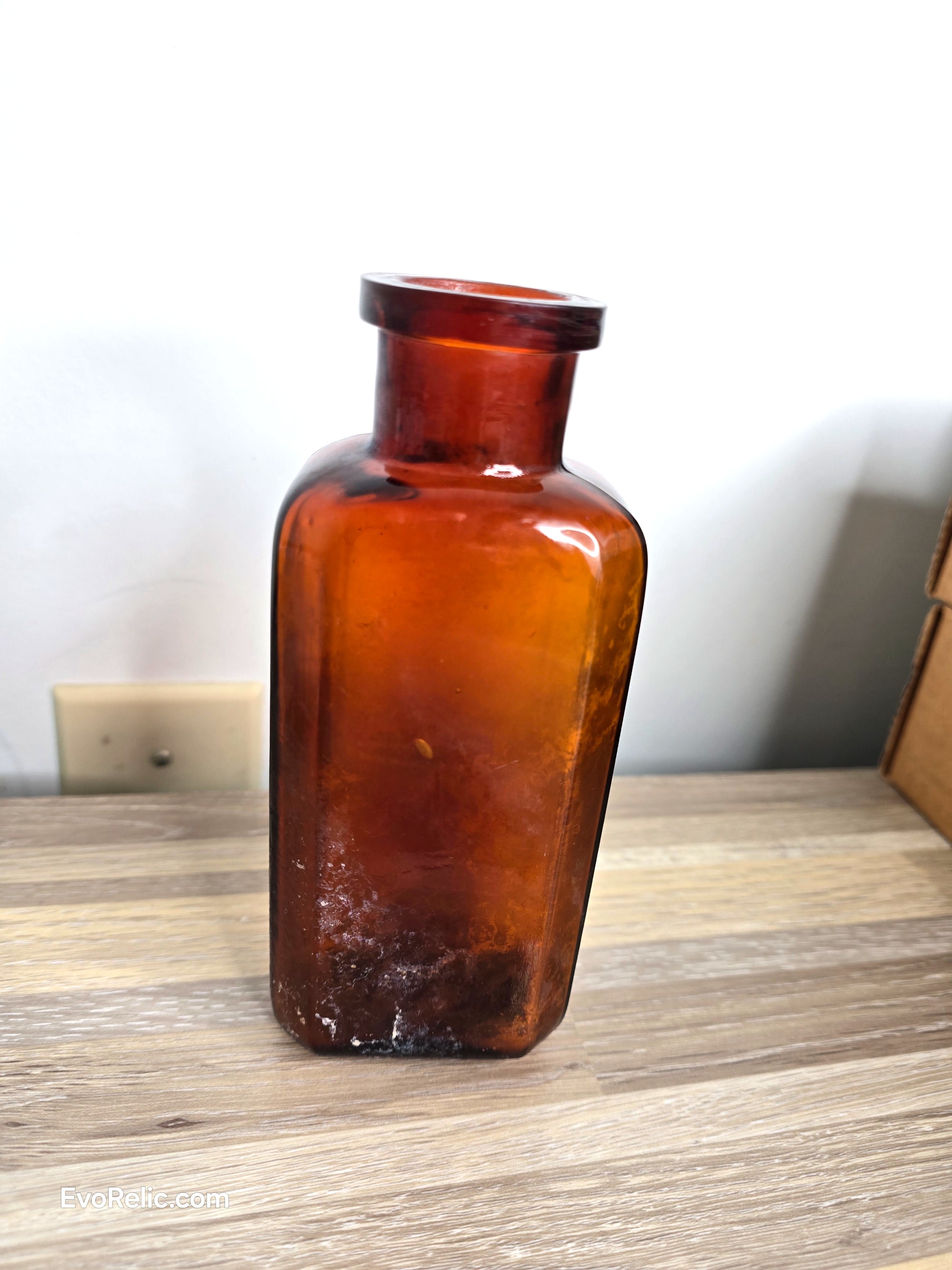 Early 1900s Amber Apothecary Bottle THE N.D. CO National Drug Company ...