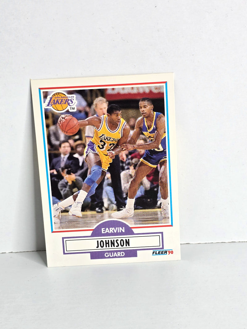 Earvin "Magic" Johnson Basketball Card 1990 Fleer No. 93 - Misprint Er ...